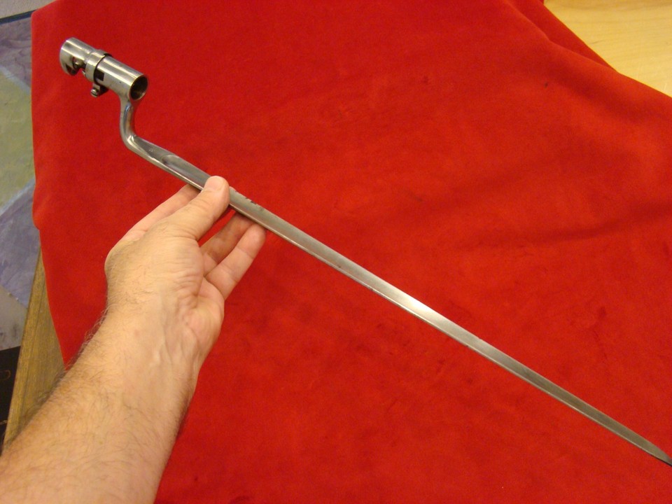 M-1874 TRAPDOOR SPRINGFIELD RIFLE SOCKET BAYONET MARKED "U.S." INDIAN ...