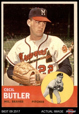 1963 Topps #201 Cecil Butler Braves 6 - EX/MT | eBay