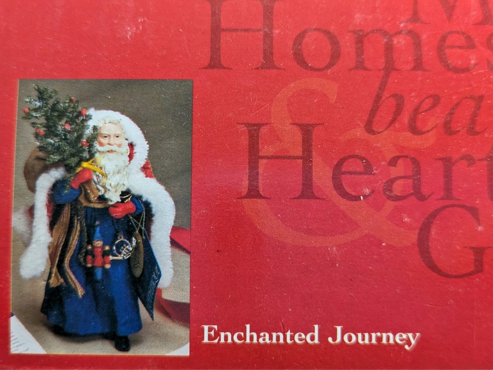 Clothtique Santa "Enchanted Journey" Blue Robe Christmas Figurine w/box ...