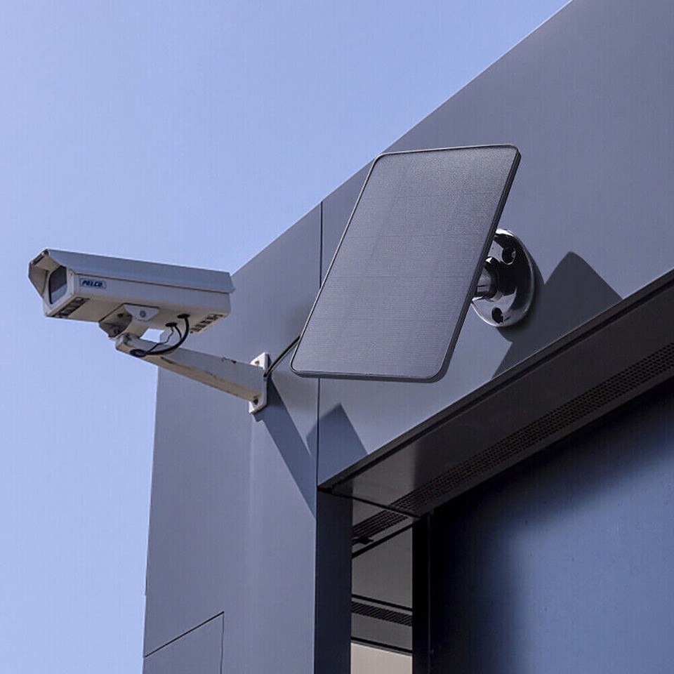 Solar Panel Micro USB C Power CCTV Camera Security Cam Battery Charger ...