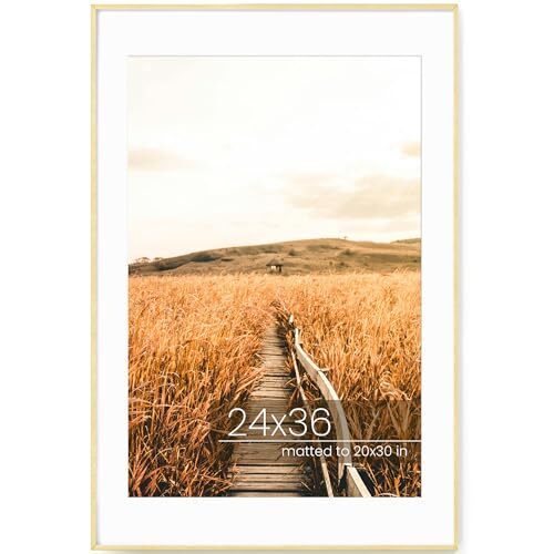 Poster Frame, Unqiue Brushed Cross-Hatch Aluminum Photo Frame with ...