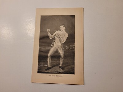 The Bold Bendigo 1897 Boxing Prize Ring Illustration Blank White Back ...