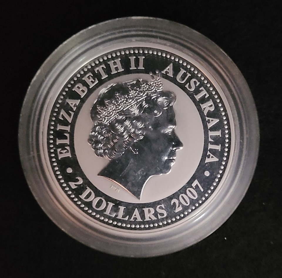 2010 2007 Australia Lunar Year of the Tiger 2 oz Silver Coin Australian | eBay