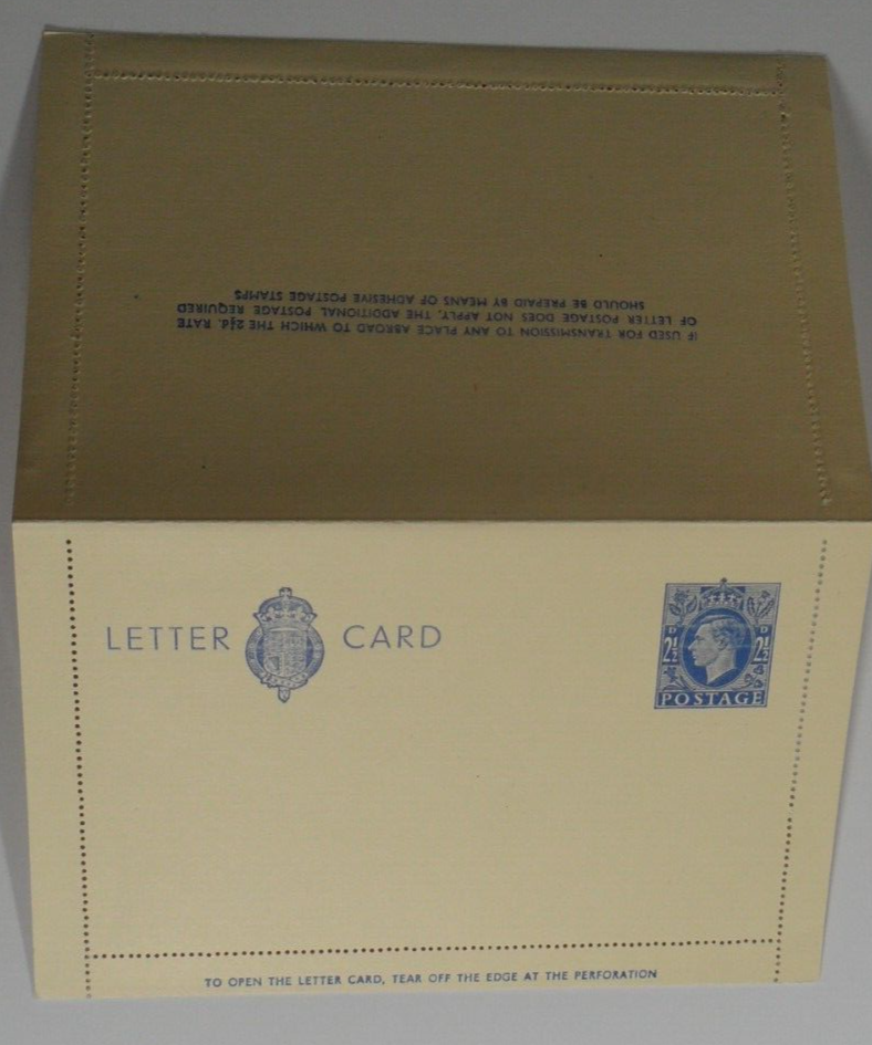 STAMPMART : GREAT BRITAIN KG VI 2.5d UNUSED LETTER CARD - POSTAL ...