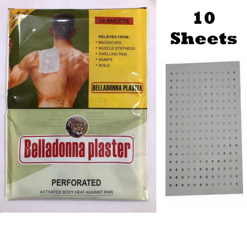 Ayurvedic Belladonna Plaster Set of 10 Sheets Herbal Pain Relief Patch ...