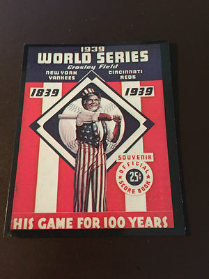 New York Yankees vs Cincinnati Reds 1939 World Series program BASEBALL ...