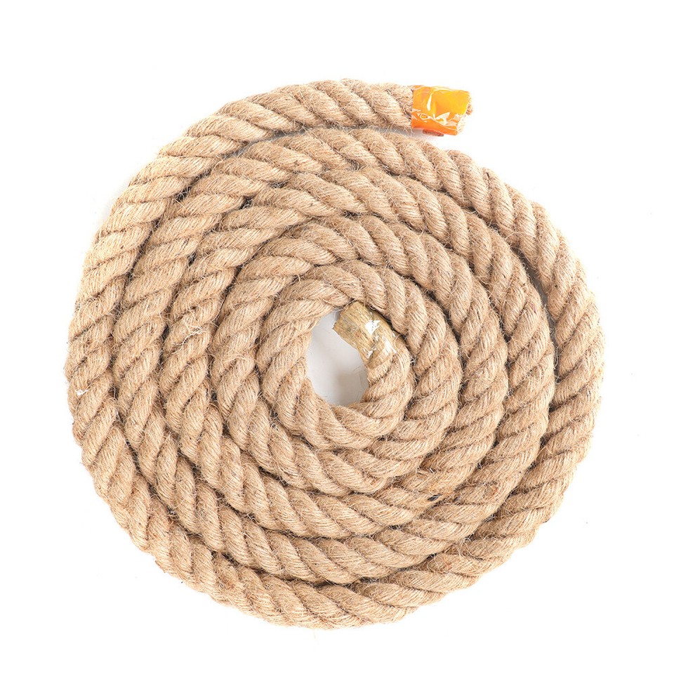 Natural Thick Hemp Rope Twisted Strong Jute Rope 4-Strand Burlap Rope ...