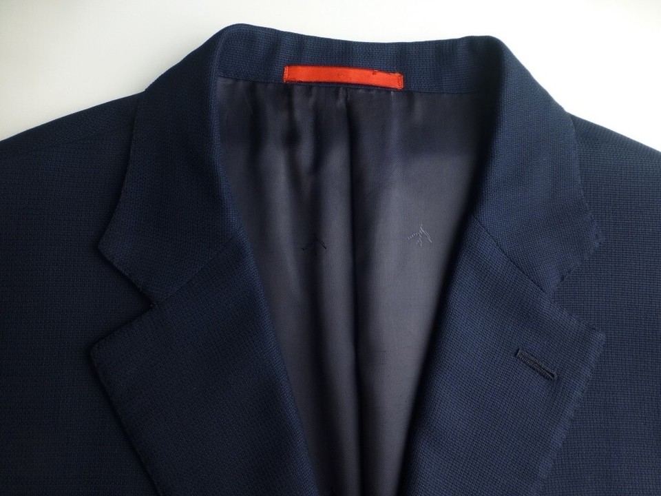 Isaia Blazer 56L/46L Navy Blue Super 120's Jacket Sport Coat | eBay