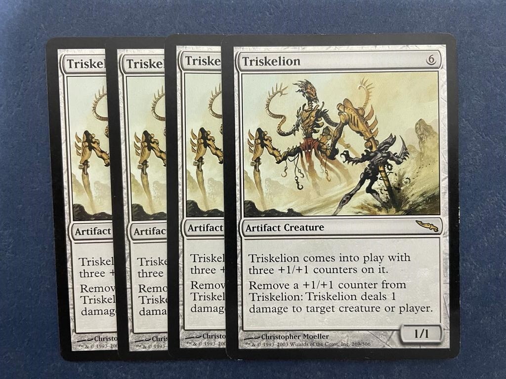 MTG 4X MIRRODIN TRISKELION NM MAGIC THE GATHERING ENGLISH ARTIFACT RARE ...