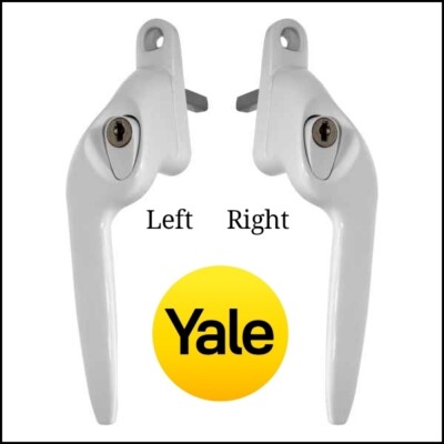 Yale uPVC Cranked Window Handle Inline Locking Offset Espag Double ...