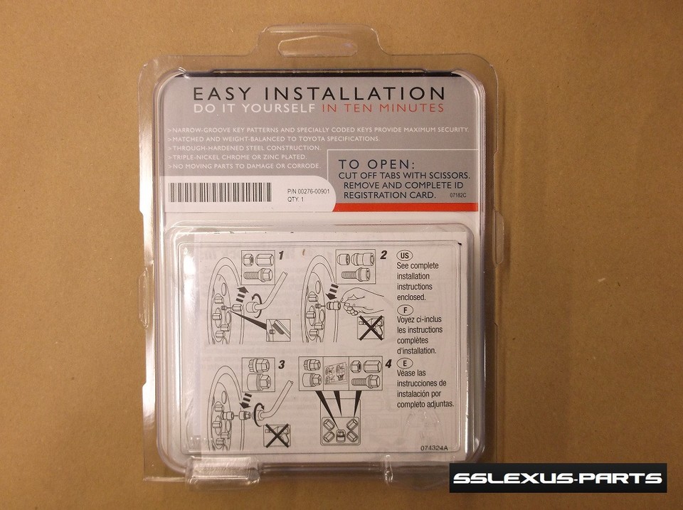 Lexus GS300 GS400 GS430 (1998-2005) OEM Genuine WHEEL LOCKS LOCK SET ...