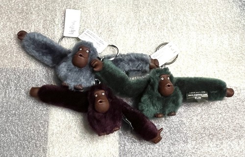 NWOT 3 (three) KIPLING 2” Monkey Key Chain Ring Bag Charm Fob (248194 ...
