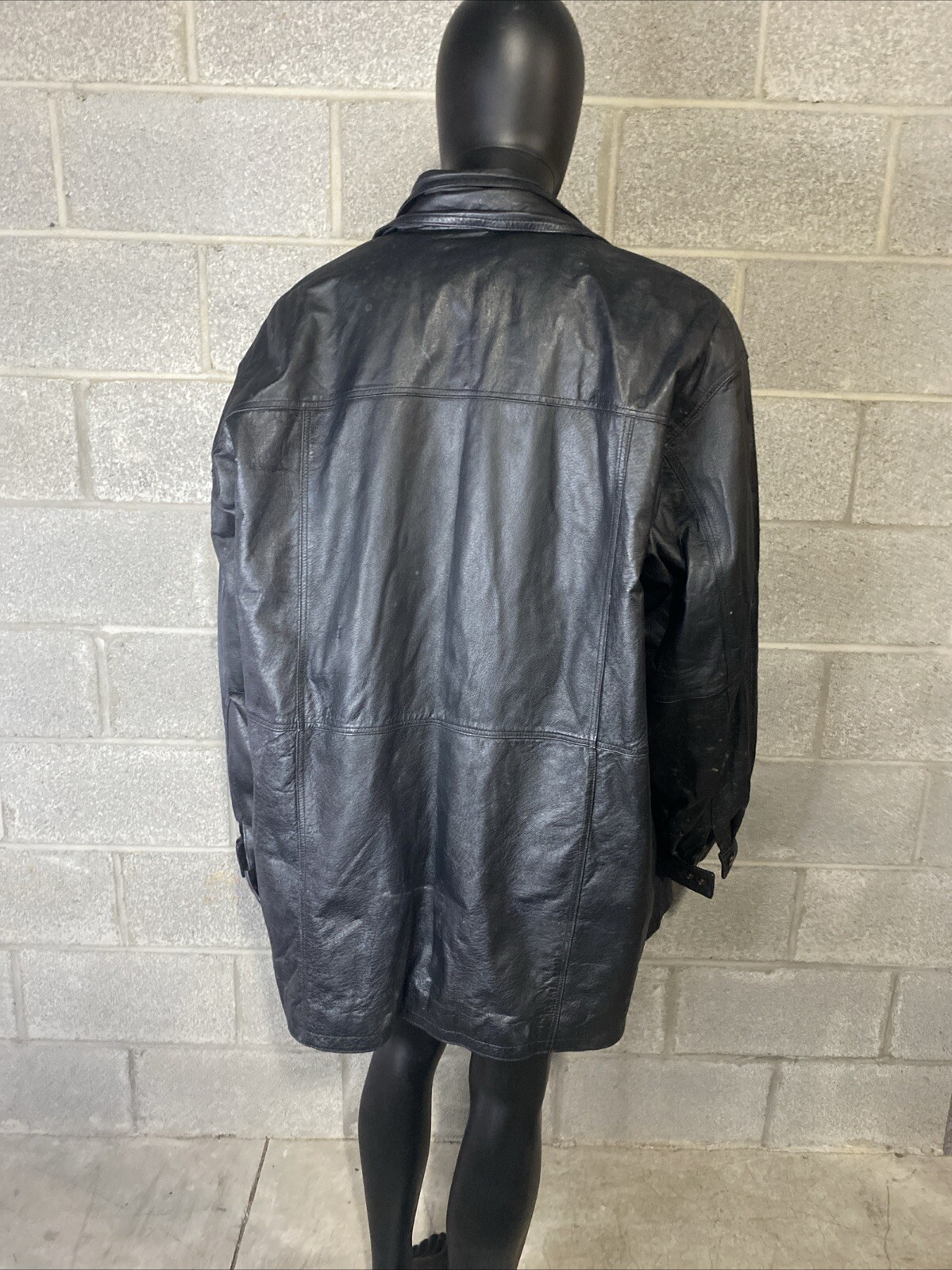 Charles Klein Leather Jacket Men Size 4X Black Zip Up | eBay