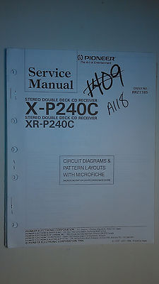 Pioneer xr x-p240c service manual original repair book stereo cd player ...