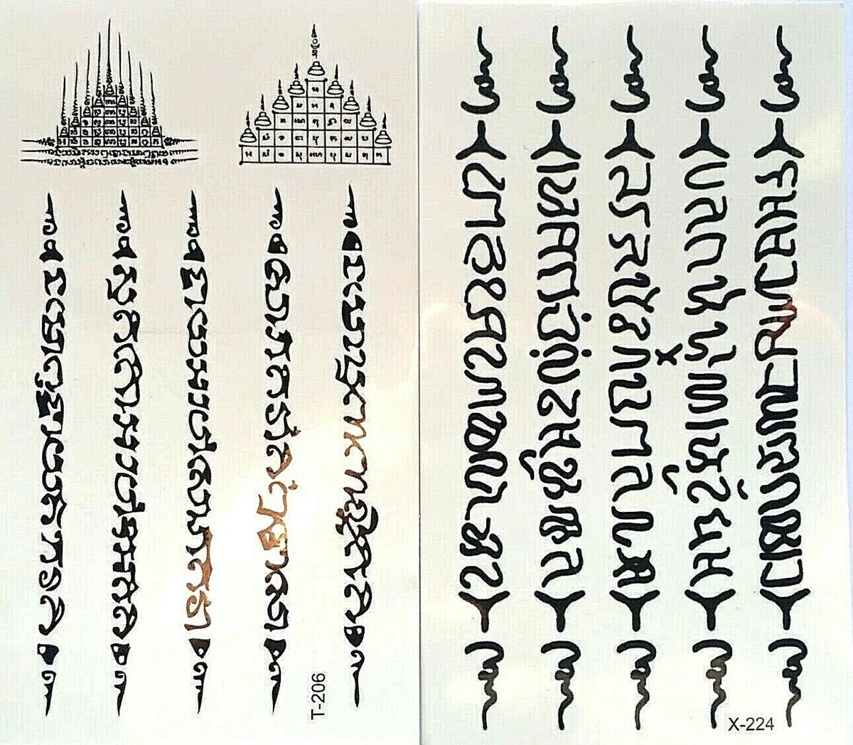 Buddhist Incantation Tattoos