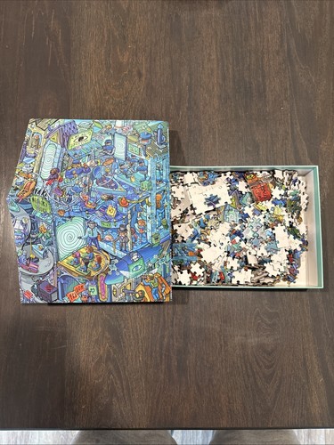 Techno Dystopia 1000 Piece Jigsaw Puzzle: Hidden Message Challenge for ...