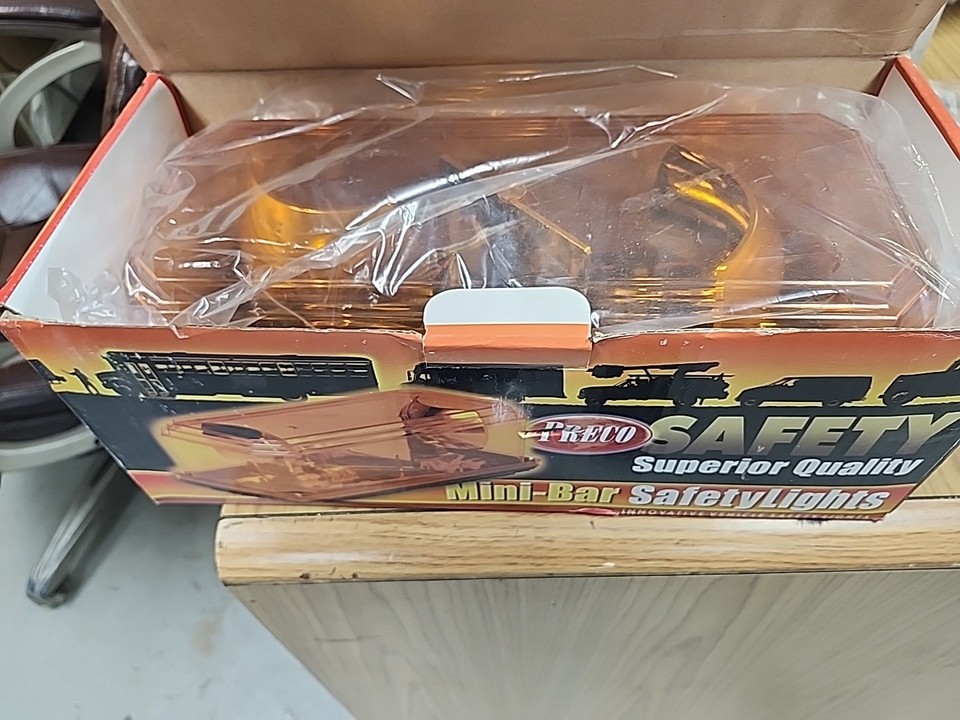 PRECO AMBER DUAL ROTATING REVOLVING BEACON LIGHT MAGNET ROOFTOP | eBay