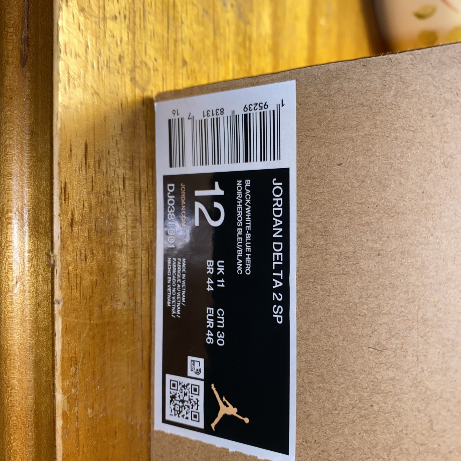 NEW Nike Air Jordan Delta 2 SP Men’s 12 Black/White-Blue Hero Shoes ...