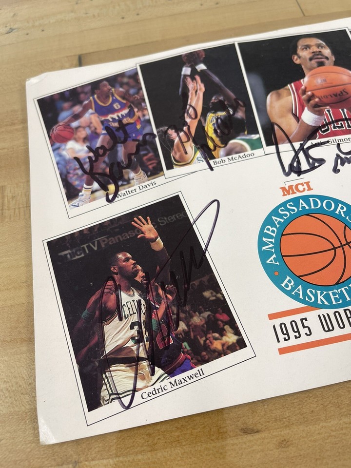 Cedric Maxwell, Walt Davis, Kyle Macy, Artis Gilmore, Bob McAdoo Signed ...