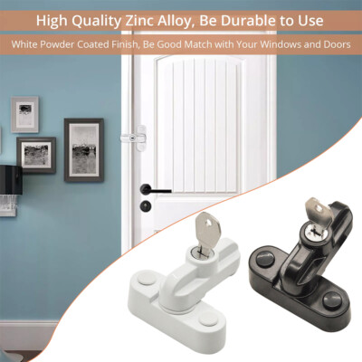 Sash Blocker Jammer PVC Door Window Restrictor Lock With Key Home ...