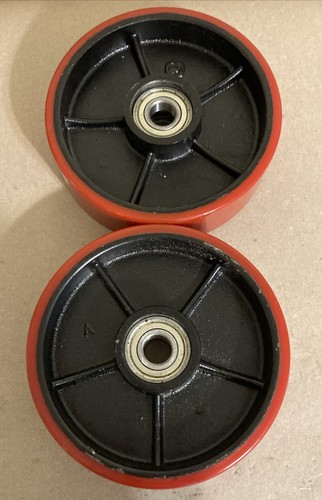 Pallet Jack Replacement Steer Wheels with 20 mm ID Bearings - 7"x2 ...