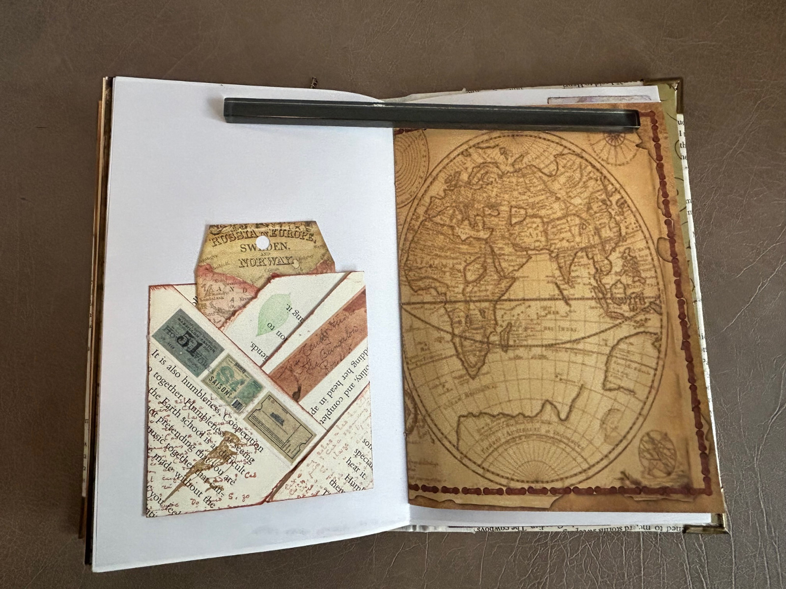 Handmade Junk Journal inspired Travel Journal Diary; tags, envelopes ...