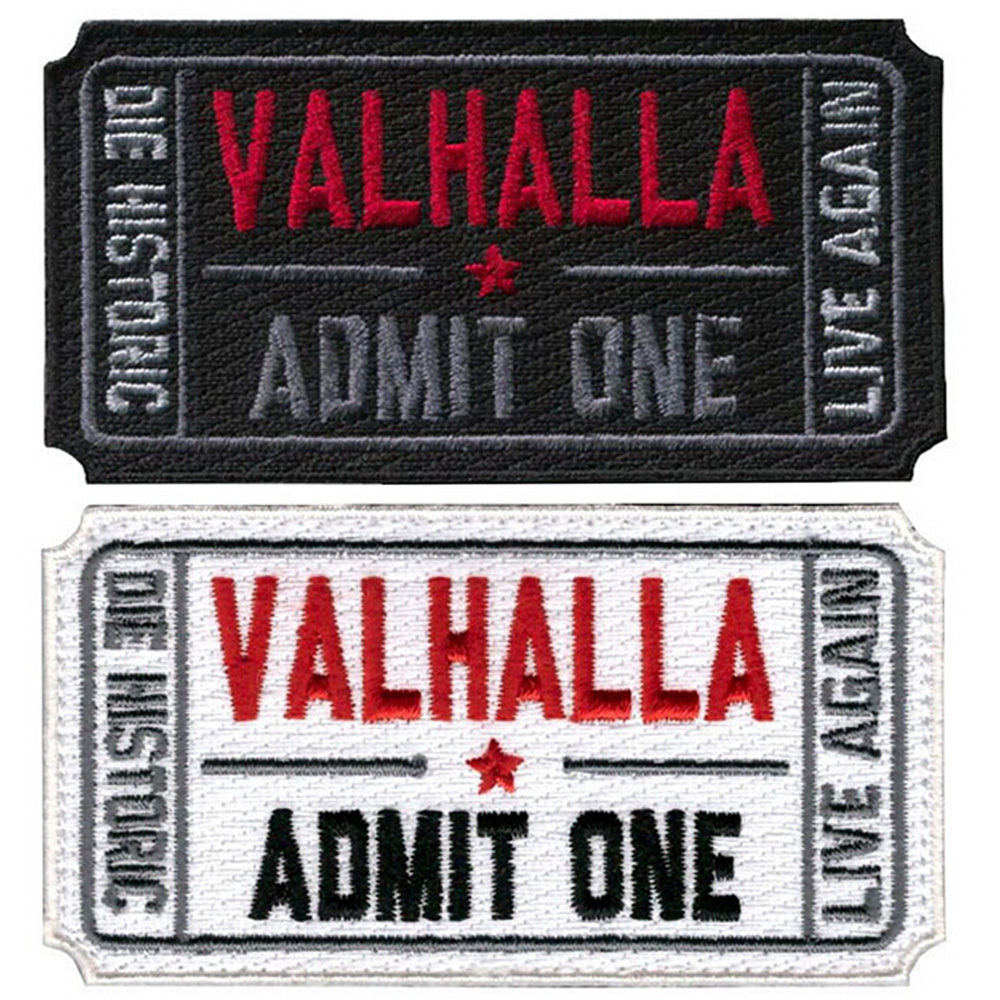 2 PCS VALHALLA ADMIT ONE TACTICAL USA ARMY U.S. 3D MILITARIA BADGE PATCH | eBay