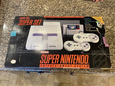Super Nintendo Super Set Complete in Box w/ Super Mario World - SNES ...