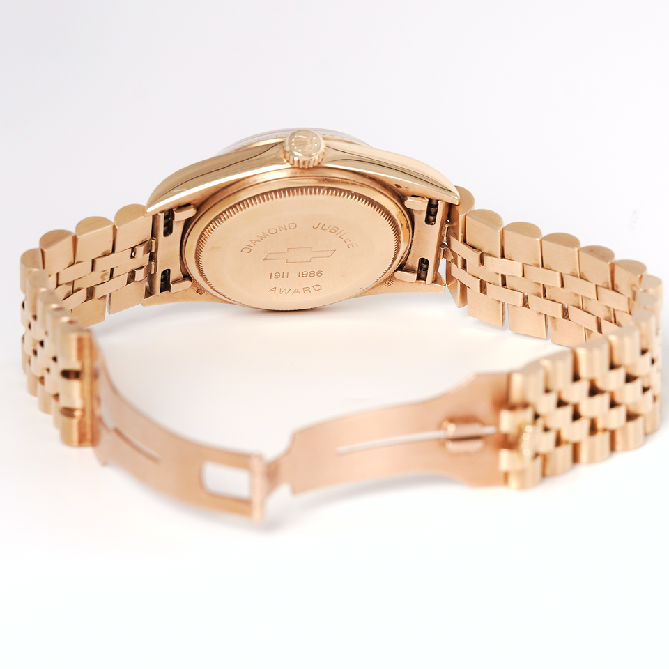 Rolex DateJust 36 18KY Jubilee Chevrolet Diamond Dial Watch Full Set ...