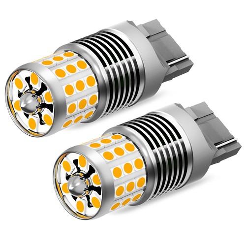 2Pcs 7440 Amber Yellow LED Turn Signal Light Bulbs Canbus Anti Hyper ...