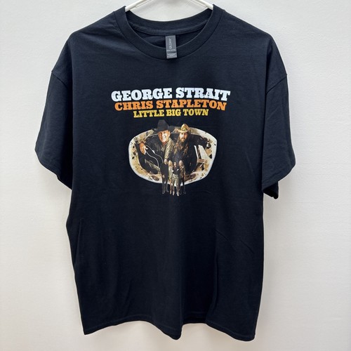 George Strait & Chris Stapleton Tour T-Shirt. Black, Size Large heavy ...