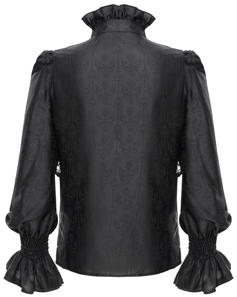 Camicia Da Uomo Gothica Vampiro Con Perline E Crocifisso In Jacquard ...