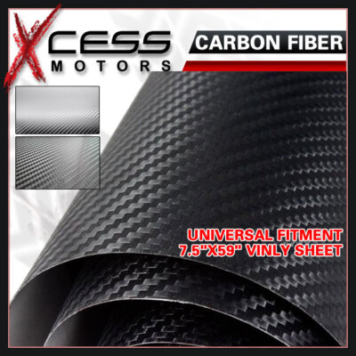 Fits Honda Carbon Fiber Vinyl Sheet 7.5X59 Inch 3M Interior Exterior ...