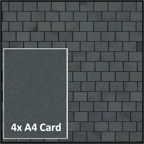 Wargames Roof Tile Paper Model Natural Slate Roofing 1:43 170g Card 4x ...