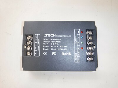 LTECH LED CONTROLLER #LT-3060-08 RGB LED SIGNAL AMPLIFIER / REPEATER ...