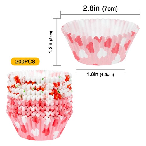 200Pcs Cupcake Liners Baking Cups Muffin Liners Cupcake Wrappers and ...