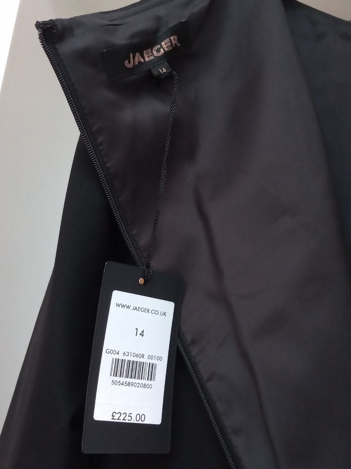 Jaeger black dress made with wool size UK14 UNWORN RRP £225 | eBay UK