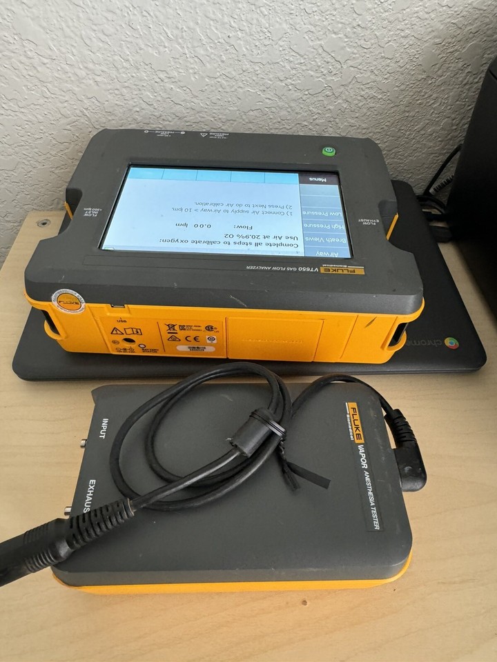 FLUKE VT650 GAS FLOW ANALYZER (CALIBRATED 2024) W/ FLUKE VAPOR ...