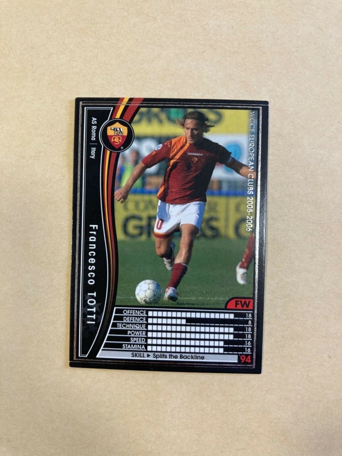 Francesco TOTTI #256 2005-2006 05-06 Panini WCCF FUSSBALLKARTE SELTEN ...