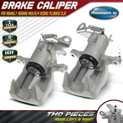 2x Brake Calipers Rear for Renault Megane MK2 MK3 MK4 03-On Scenic ...