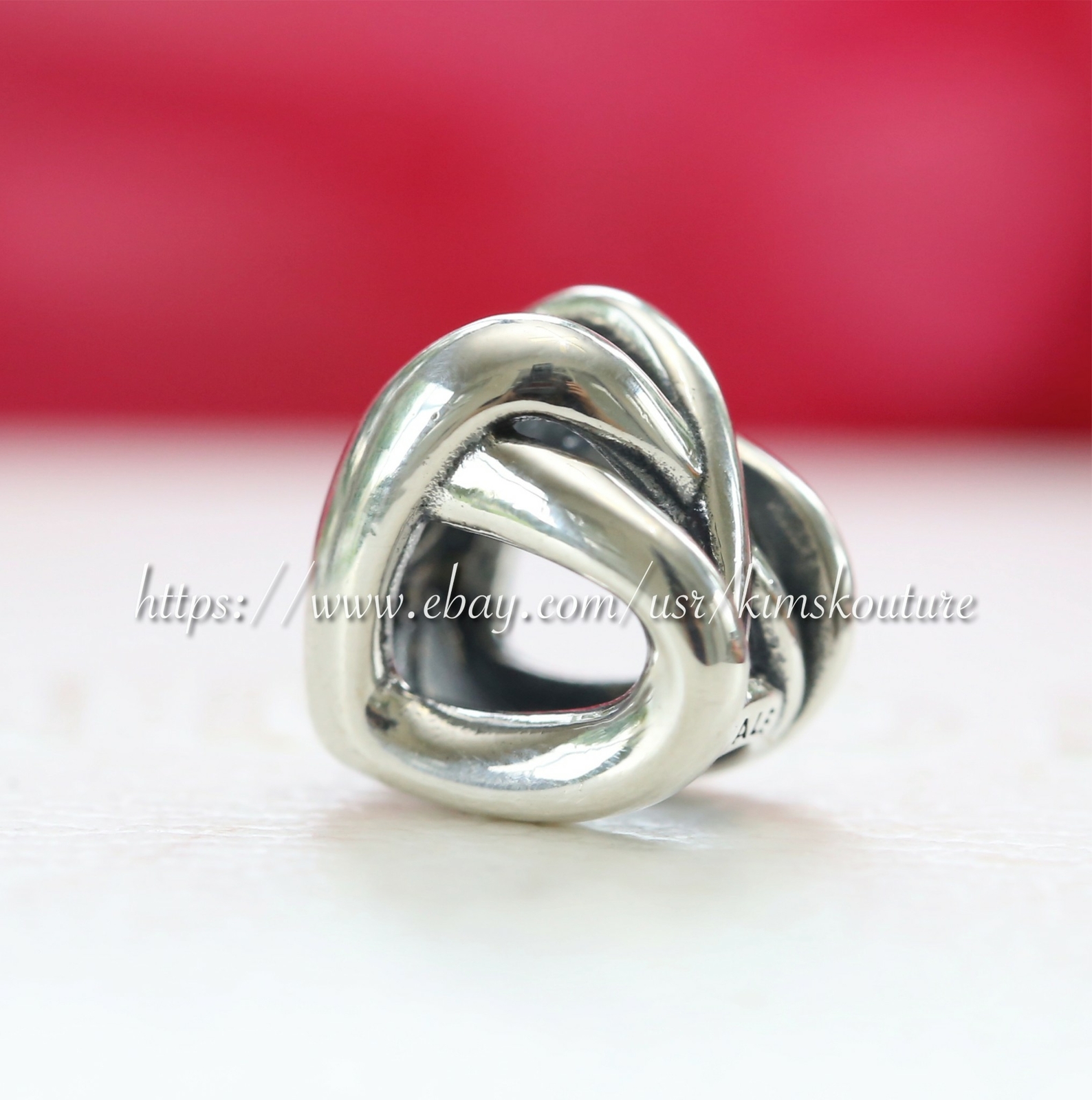 Authentic Pandora Silver Charm Knotted Heart 798081 | eBay