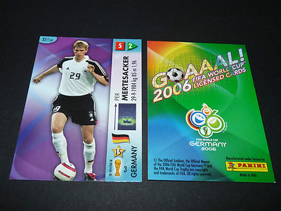 PER MERTESACKER DEUTSCHLAND PANINI CARD FOOTBALL GERMANY 2006 WM FIFA ...