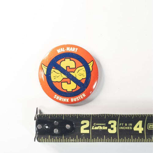 Vintage Wal-Mart Shrink Buster Pinback Button Pin | eBay