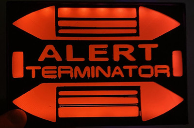 Science Fiction Humorous Alert Light led lighted wall or shelf art sign ...