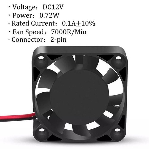 4PCS DC12V Cooling Computer Case Fan 4010 40x40x10mm PC 3D Printer 2Pin ...