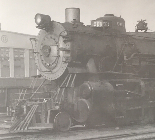 Atchison Topeka & Santa Fe Railway Railroad ATSF #961 2-10-2 Locomotive ...