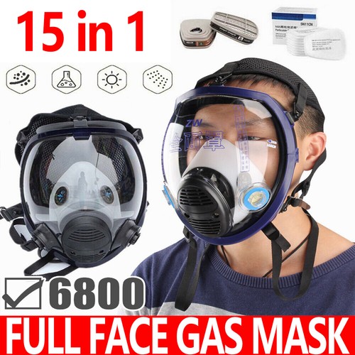 6800 Full Face Gas Mask Cover Painting Spraying Respirator Filter ...