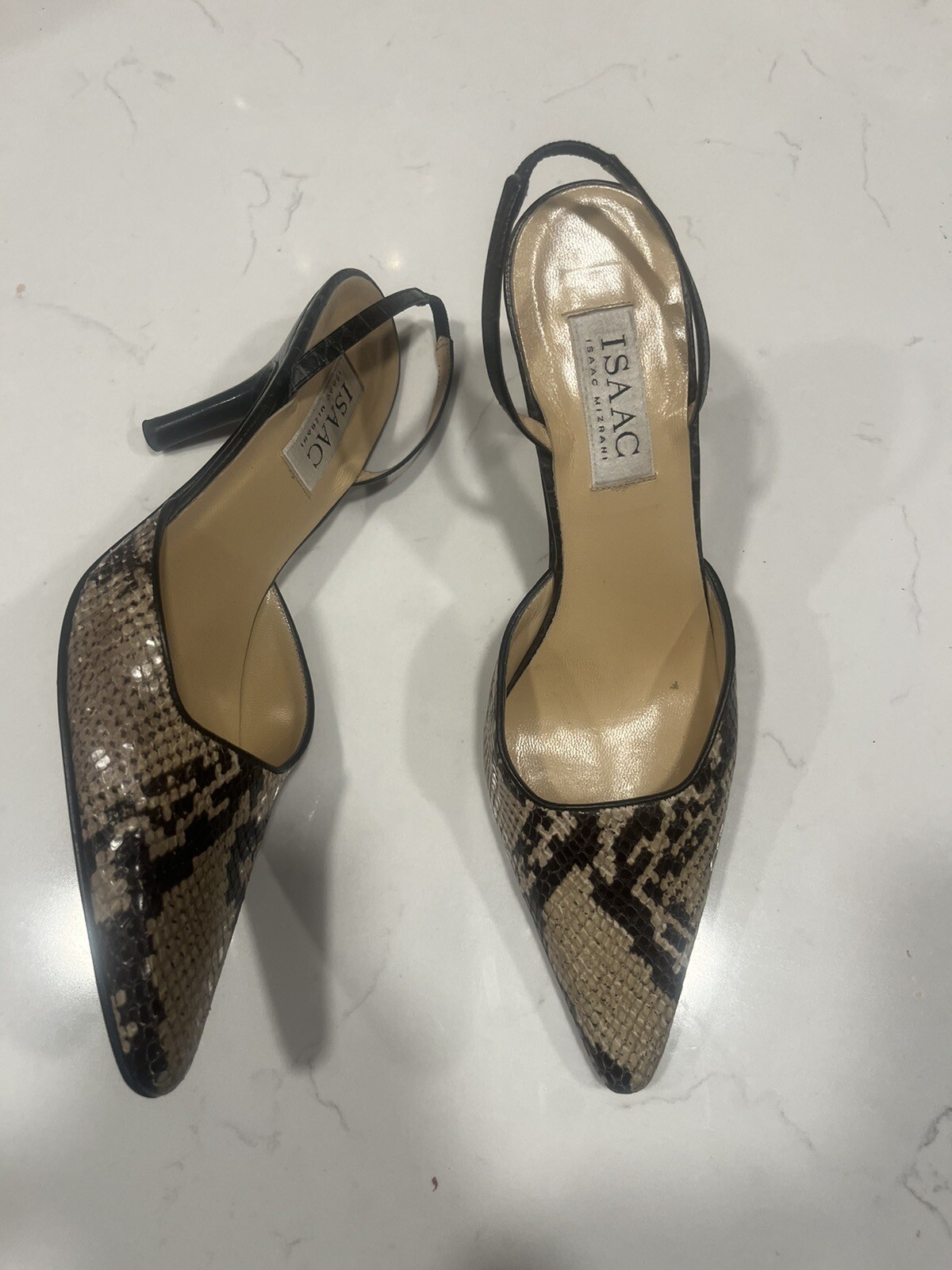 Isaac by Issac Mizrahi Womens Shoes 8B Snake print sl… - Gem