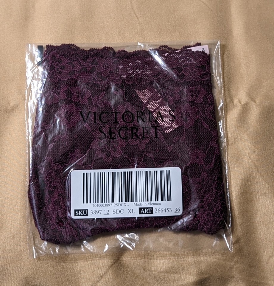 VICTORIA'S SECRET LACE CHEEKY PANTIES SIZE XL 16-18 / MAROON | eBay