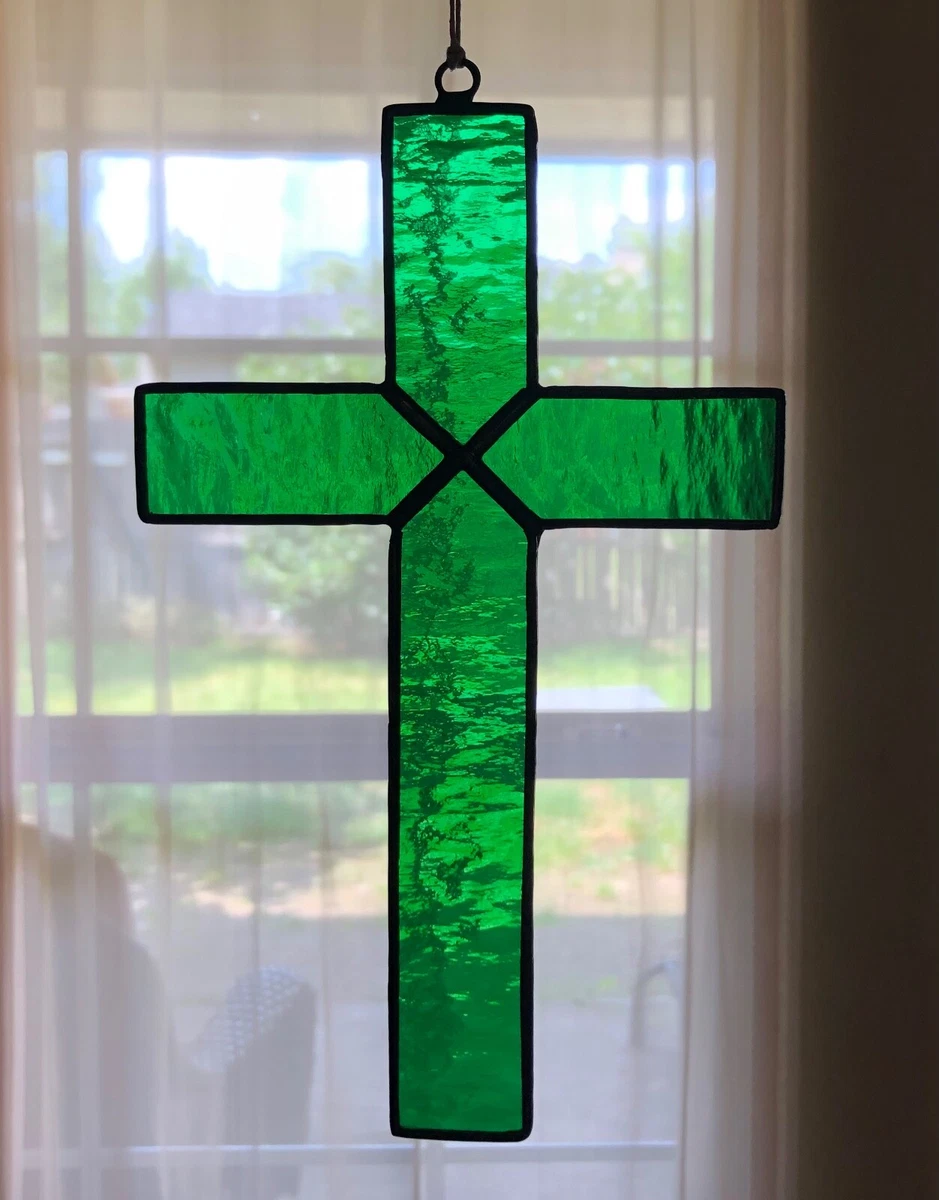 Stained Glass Cross Suncatcher